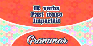Sentences IR verbs imparfait - French Circles