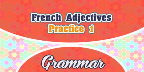 French Adjectives Practice 1 - French Circles