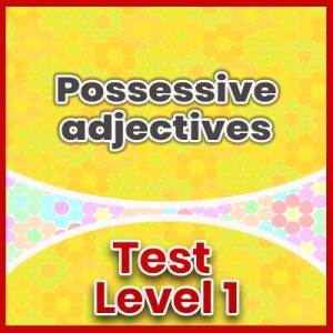 Possessive adjectives test 1 - French Circles