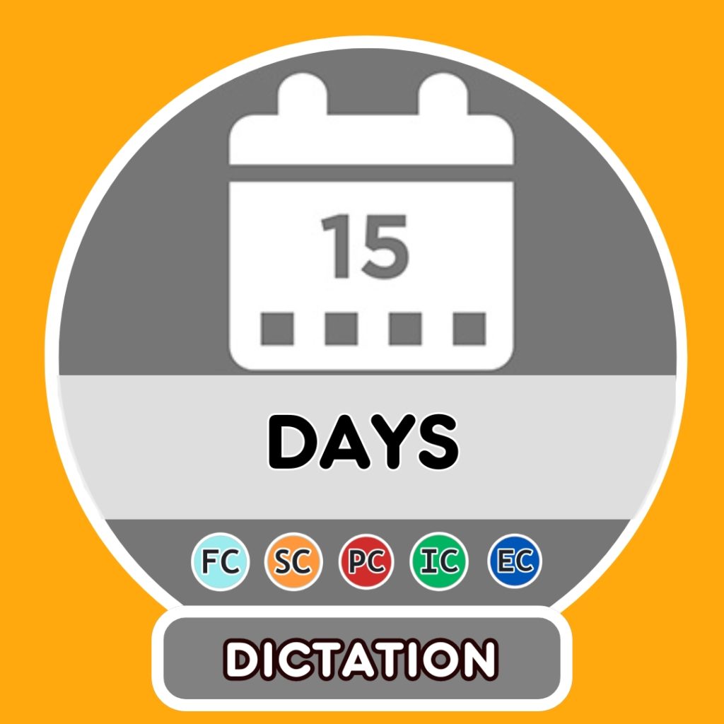 French Days and months translation sentences - French Circles